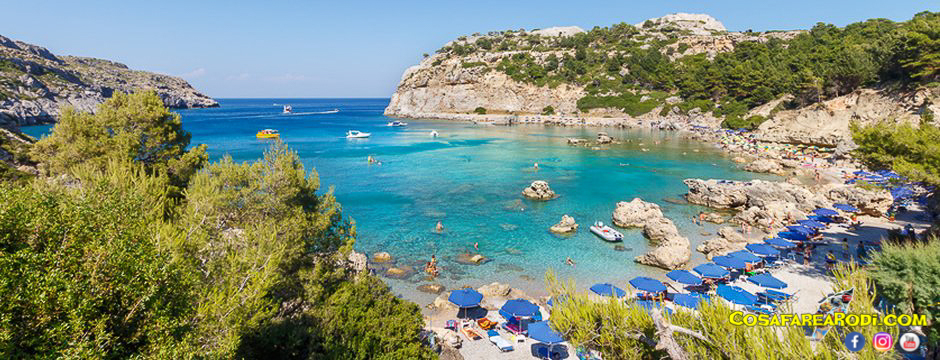 baia di antony quinn www.cosafarearodi.com summer holidays and beach of ...