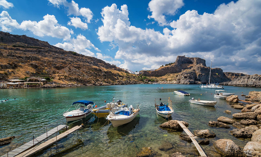baia di san paul agios pavlos spiagge spiaggia di vacanze a rodi isola ...